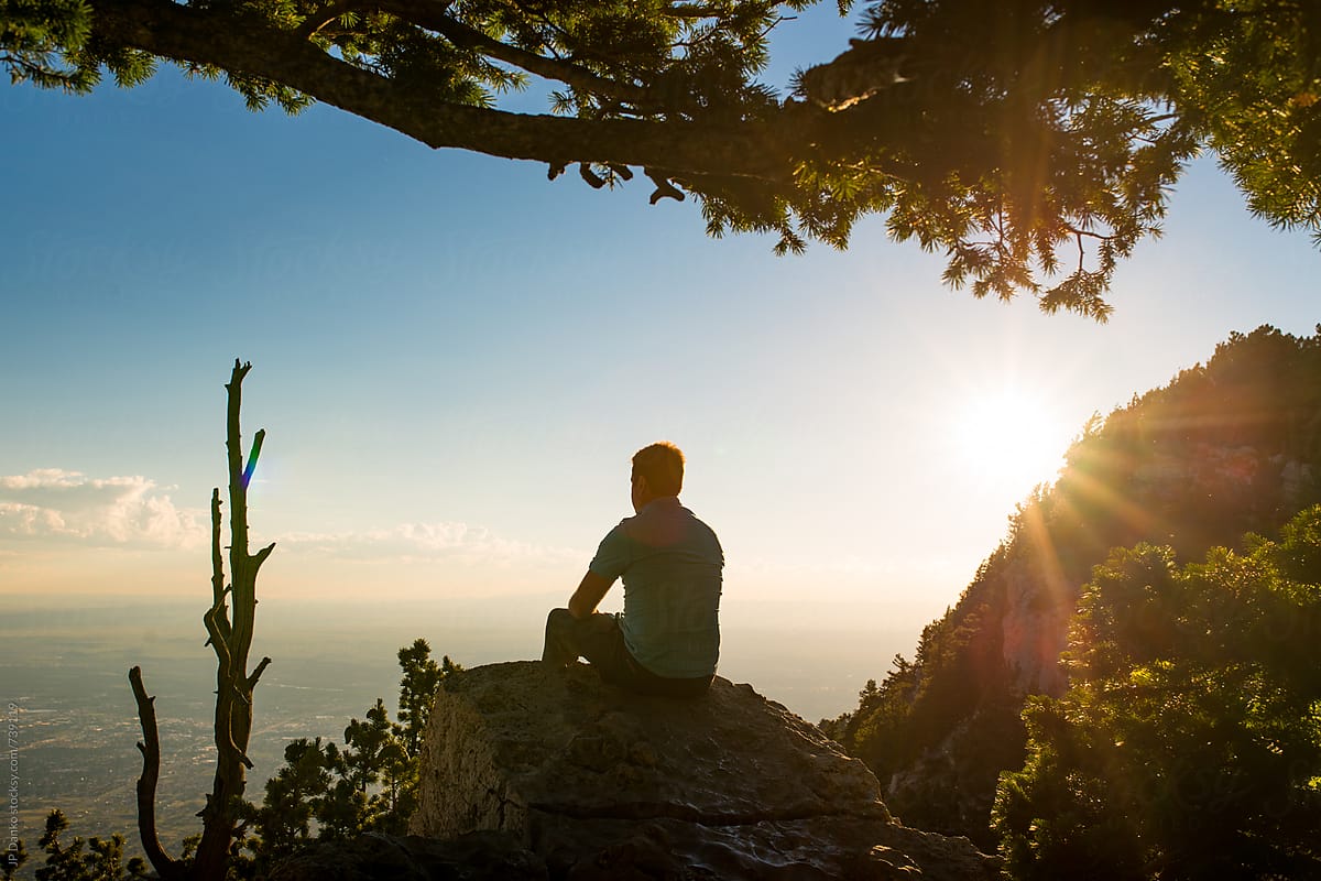 Man Overlooking Nature