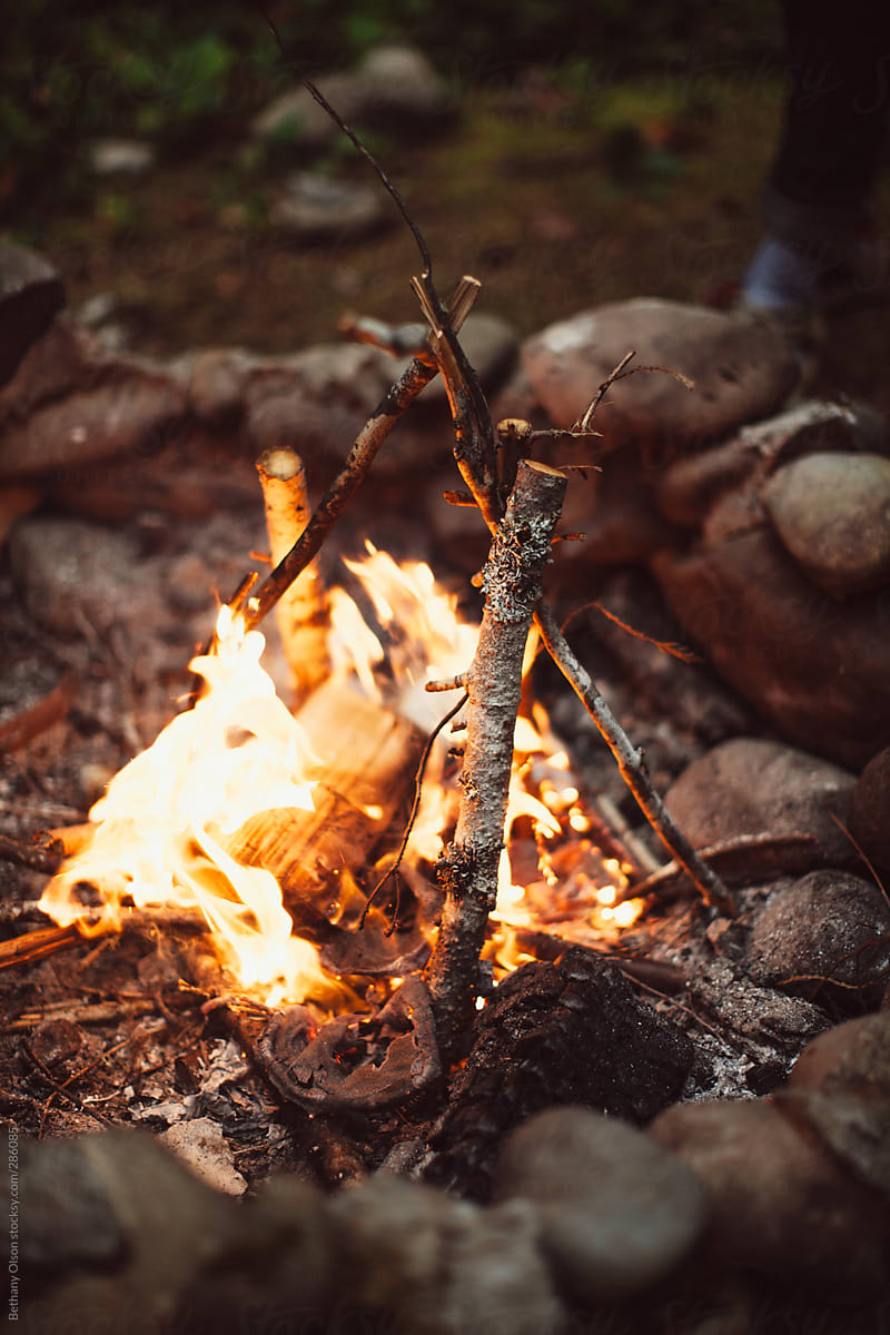 "Summer Campfire" by Stocksy Contributor "Bethany Marie" - Stocksy