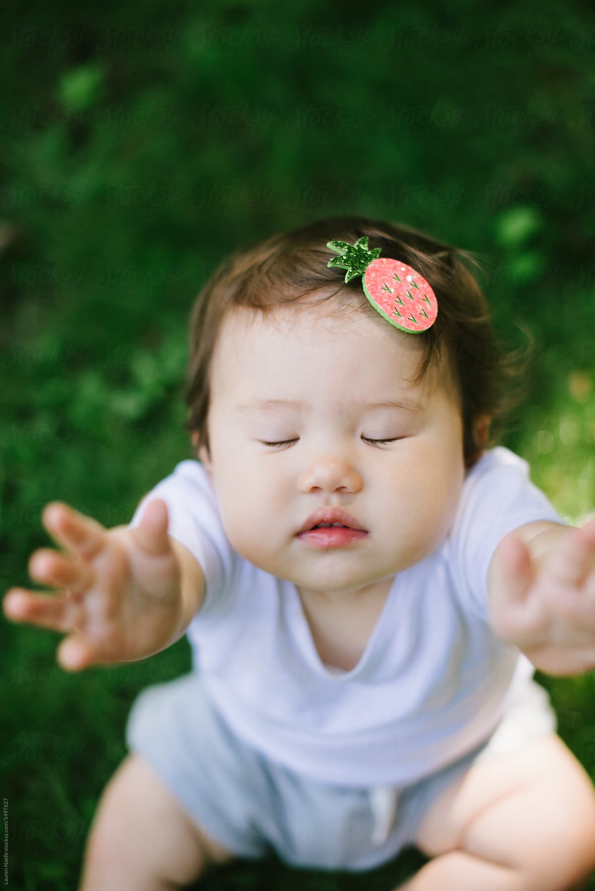 "Little Baby With Arms Raised Up" by Stocksy Contributor "Lauren Lee ...