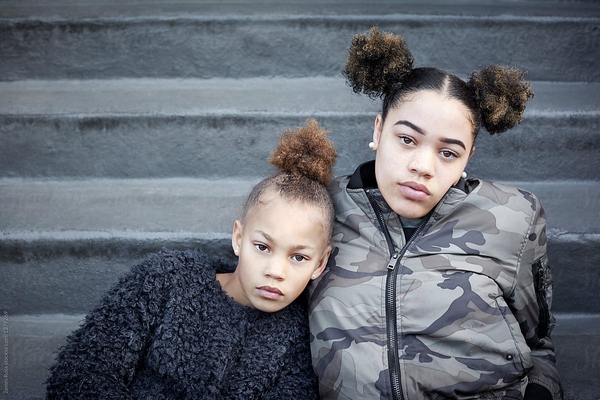 "Portrait Of Two Sisters" by Stocksy Contributor "James Ross" - Stocksy