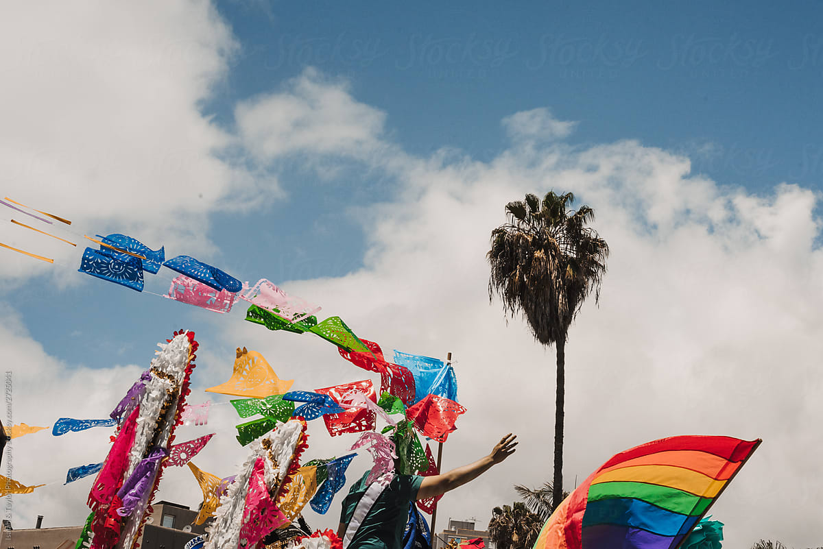 "Banners In Pride Parade" by Stocksy Contributor "itla" - Stocksy