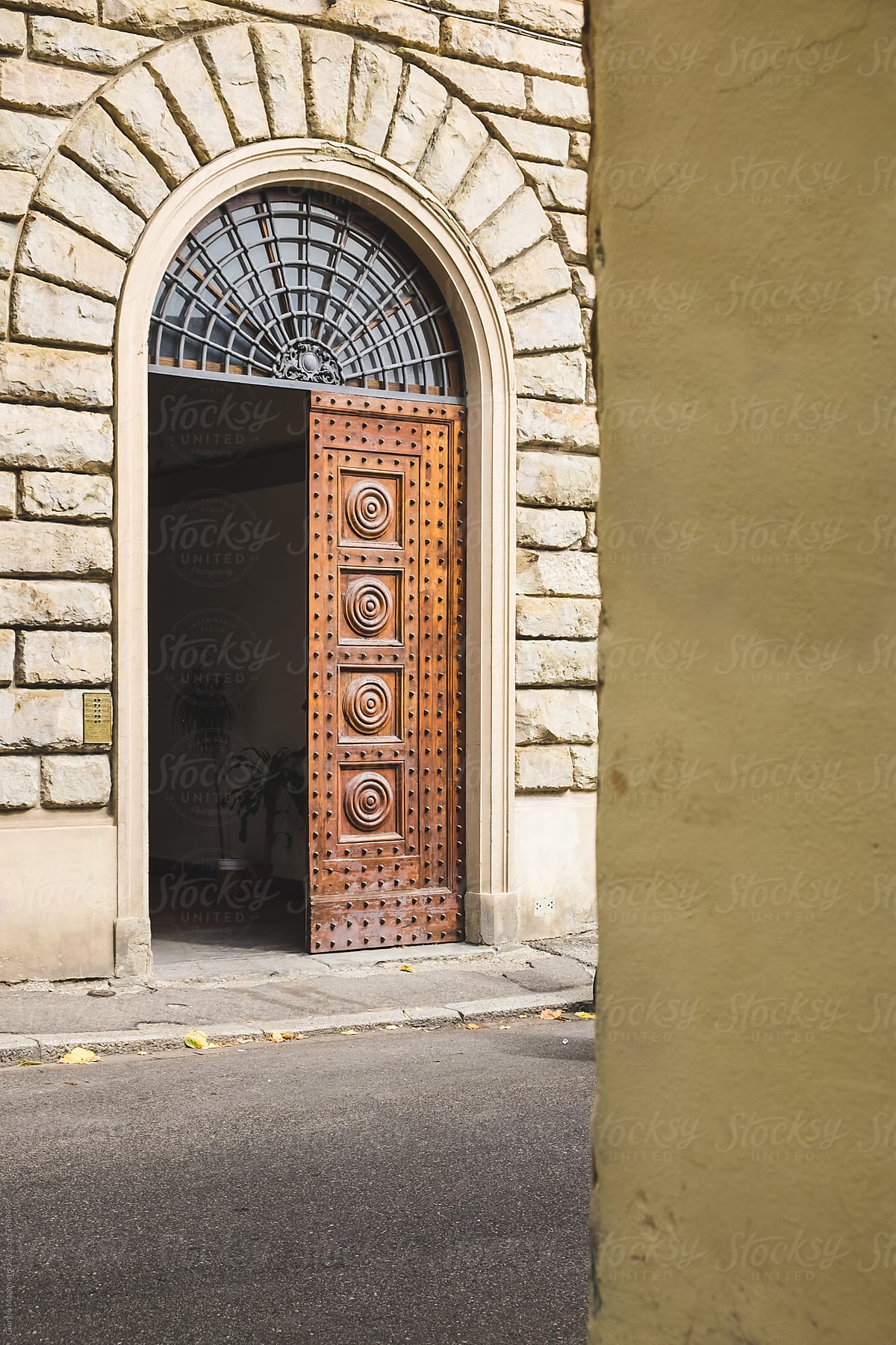 "Open Wooden Door In Italian Street" by Stocksy Contributor "Giorgio ...