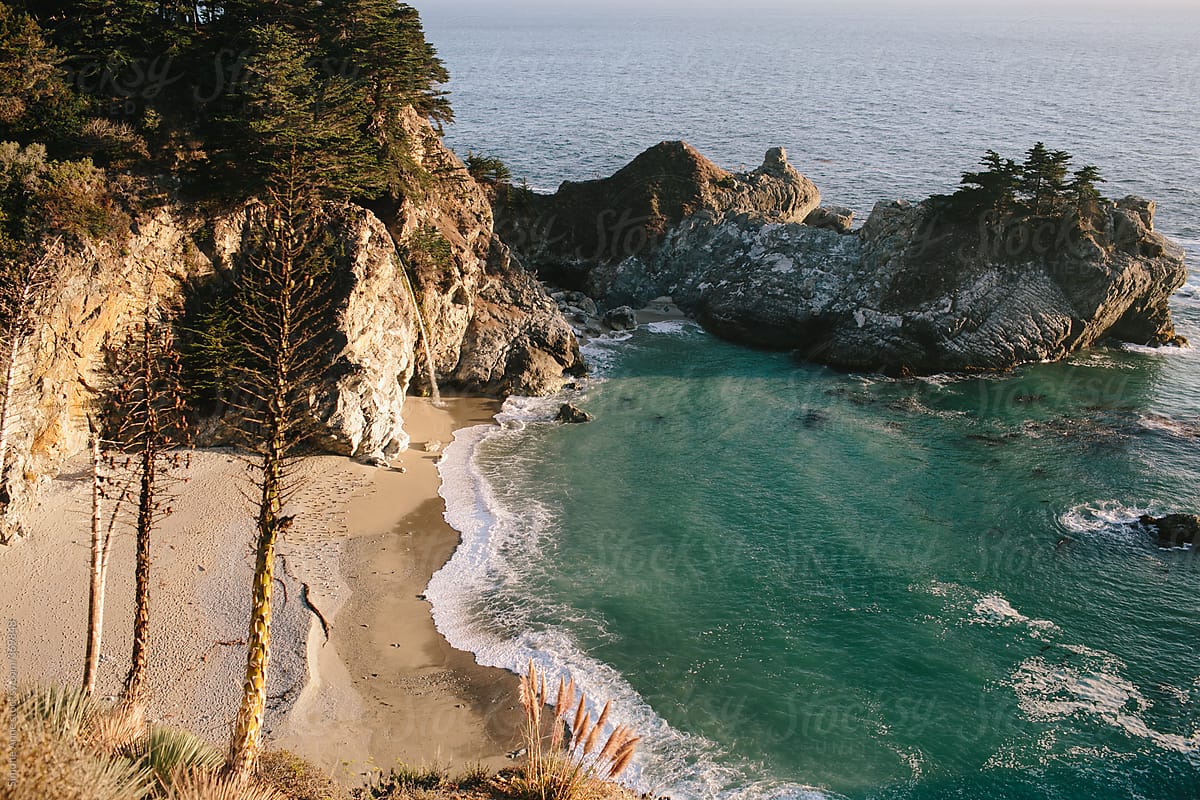 "California's McWay Falls" by Stocksy Contributor "Simone Anne" - Stocksy