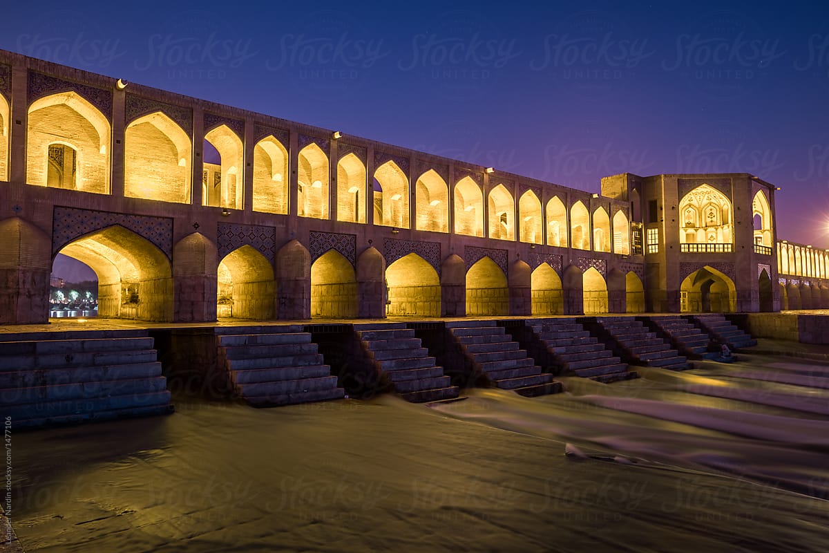 "Khajoo Bridge Over Zayandeh River, Esfahan, Iran" by Stocksy ...