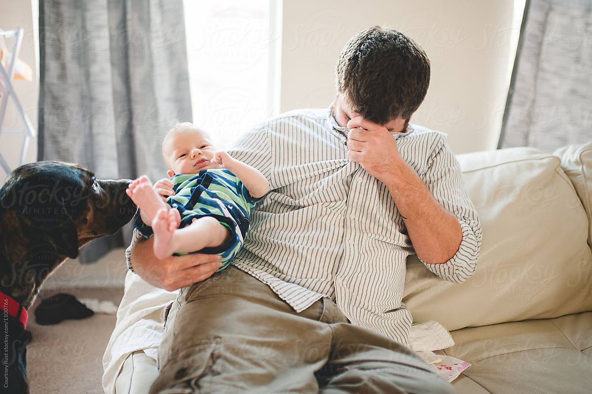 "Phew, The Stinky Diaper" by Stocksy Contributor "Courtney Rust" - Stocksy