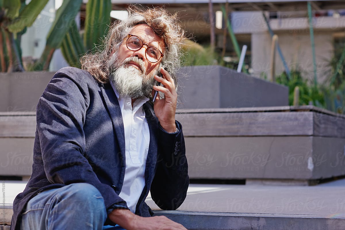 "Really Cool Old Guy Using Technology" by Stocksy Contributor "Aila ...