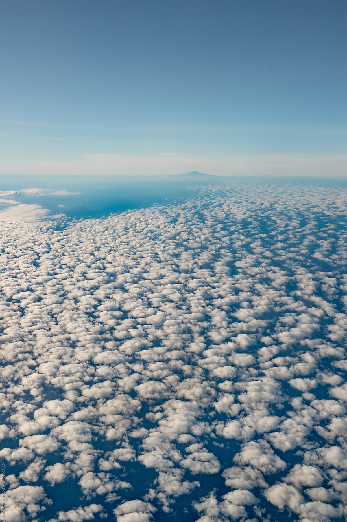"Fluffy Clouds And Mt Taranaki, Descending Into Auckland Early In The ...