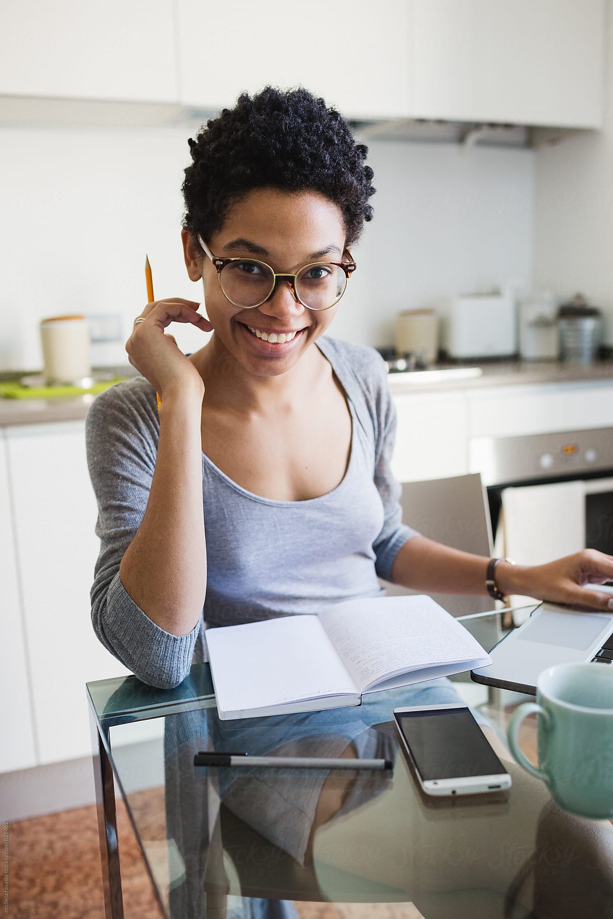"Portrait Of Smiling Woman At Work" by Stocksy Contributor "Michela ...