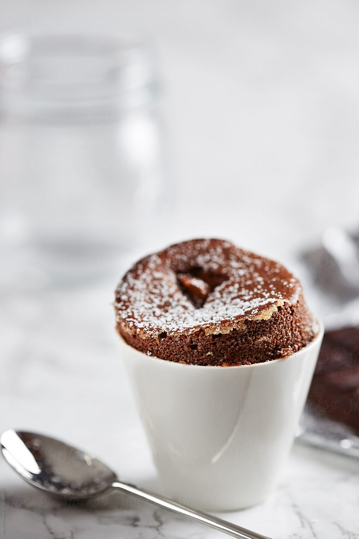 "Chocolate Souffle In A Mug" by Stocksy Contributor "Martí Sans" - Stocksy