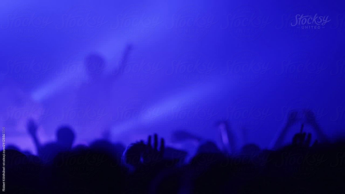 "Slow Motion Shot Of A Concert Crowd At Live Music Concert, Festival ...
