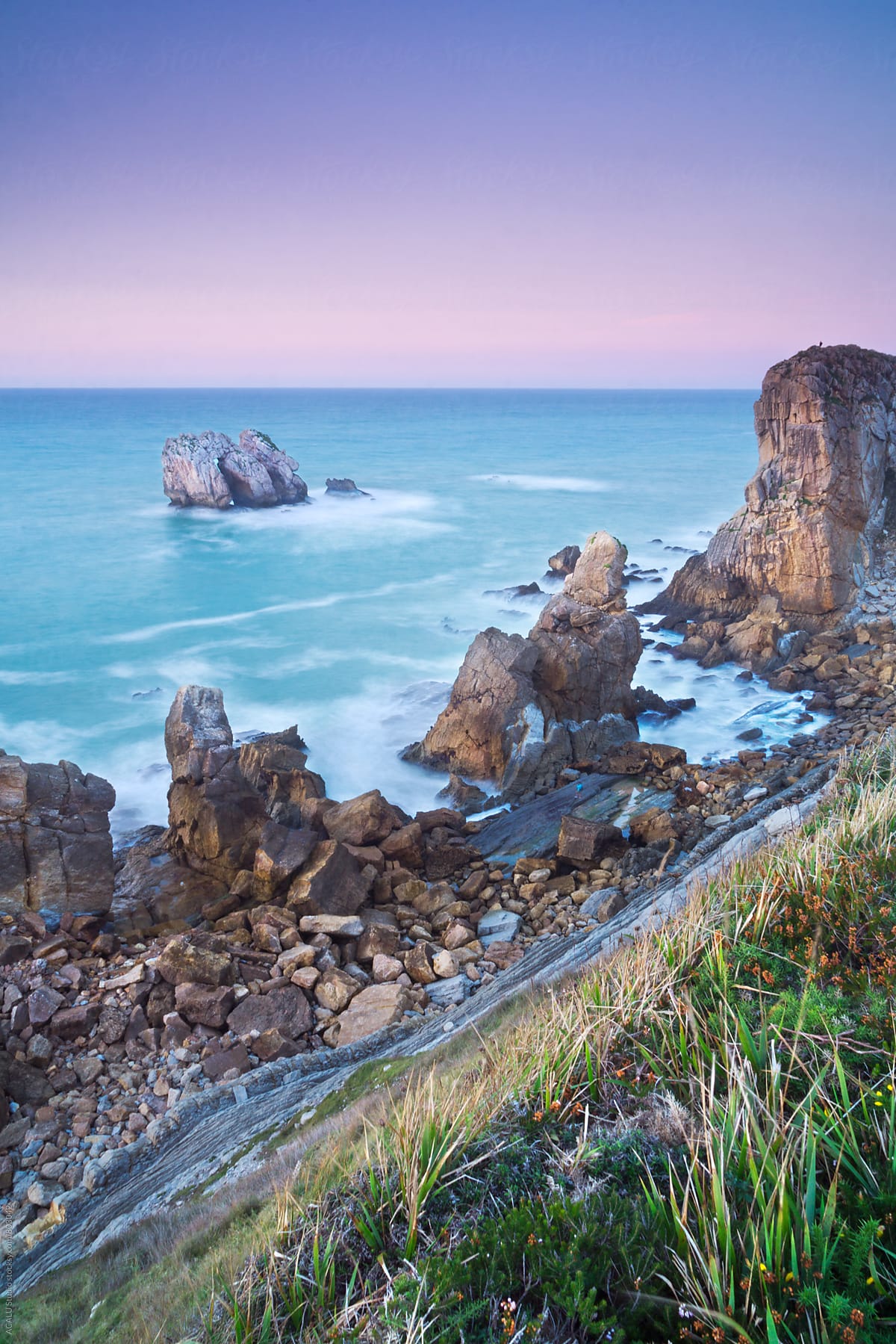 "Cliff With Detachments At Sea" by Stocksy Contributor "ACALU Studio ...