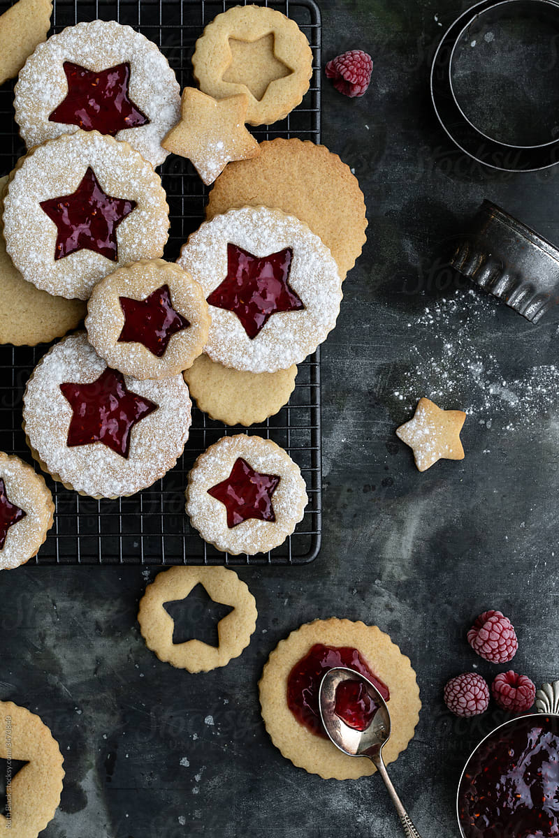 "Christmas Linzer Cookies" by Stocksy Contributor "Ruth Black" - Stocksy