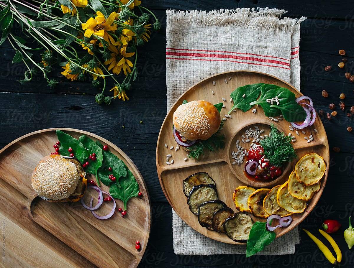 "Food Served On Tapas Wooden Plate" by Stocksy Contributor "Lumina ...