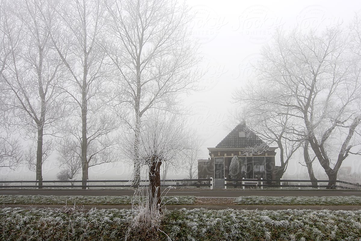 "Little Dutch House In Winter" by Stocksy Contributor "Marcel" - Stocksy