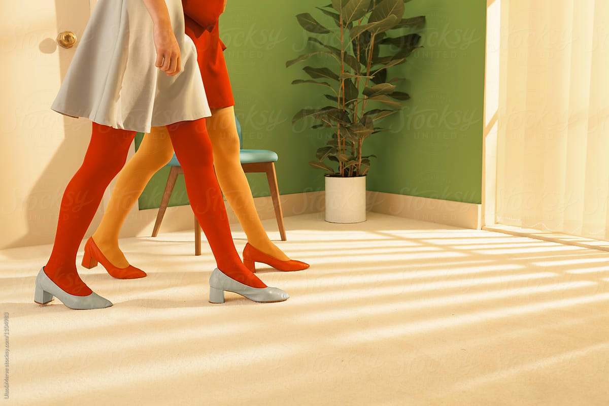 "Legs Of Two Woman Walking" by Stocksy Contributor "Ulas&Merve" - Stocksy
