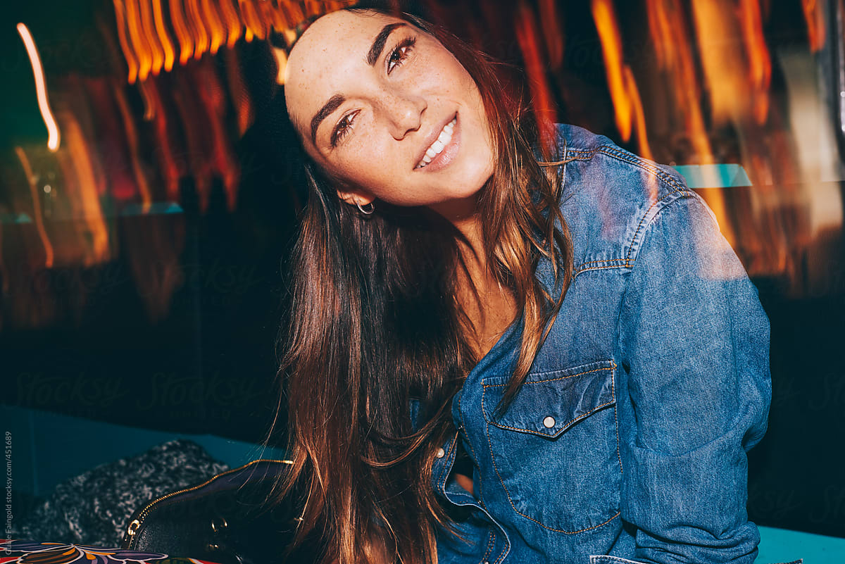 "Friendly Woman Resting In Nightclub" by Stocksy Contributor "Guille ...