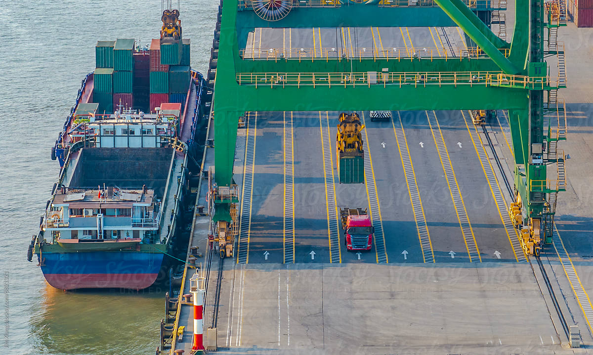 "Container Terminal" by Stocksy Contributor "Jim Xiang" - Stocksy