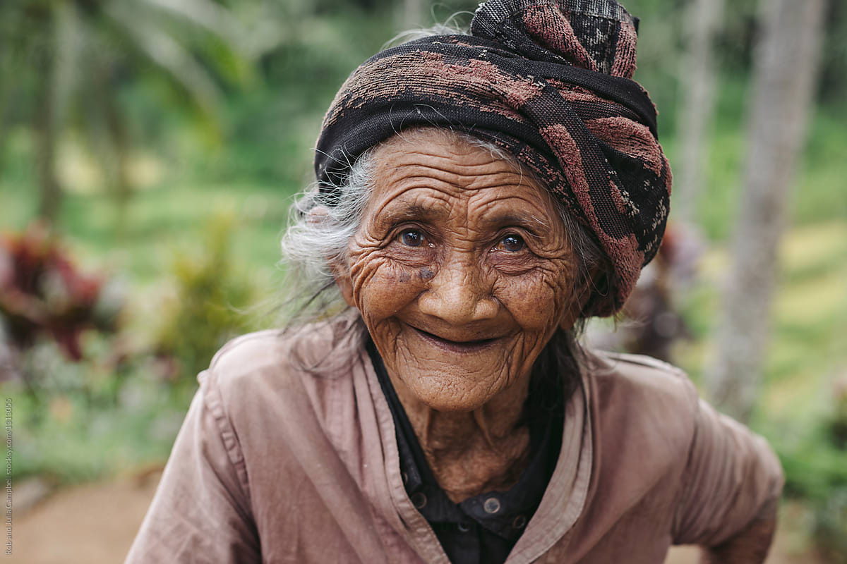 Portrait Of An Old Wrinkled Balinese Woman In Nature By Stocksy Portrait Of An Old Wrinkled Balinese Woman In Nature By Stocksy