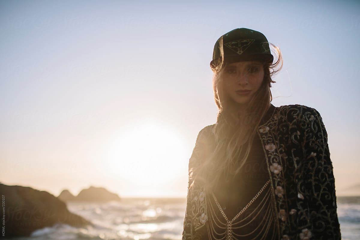 "A Young Beautiful Woman Exploring On The California Coast" by Stocksy ...