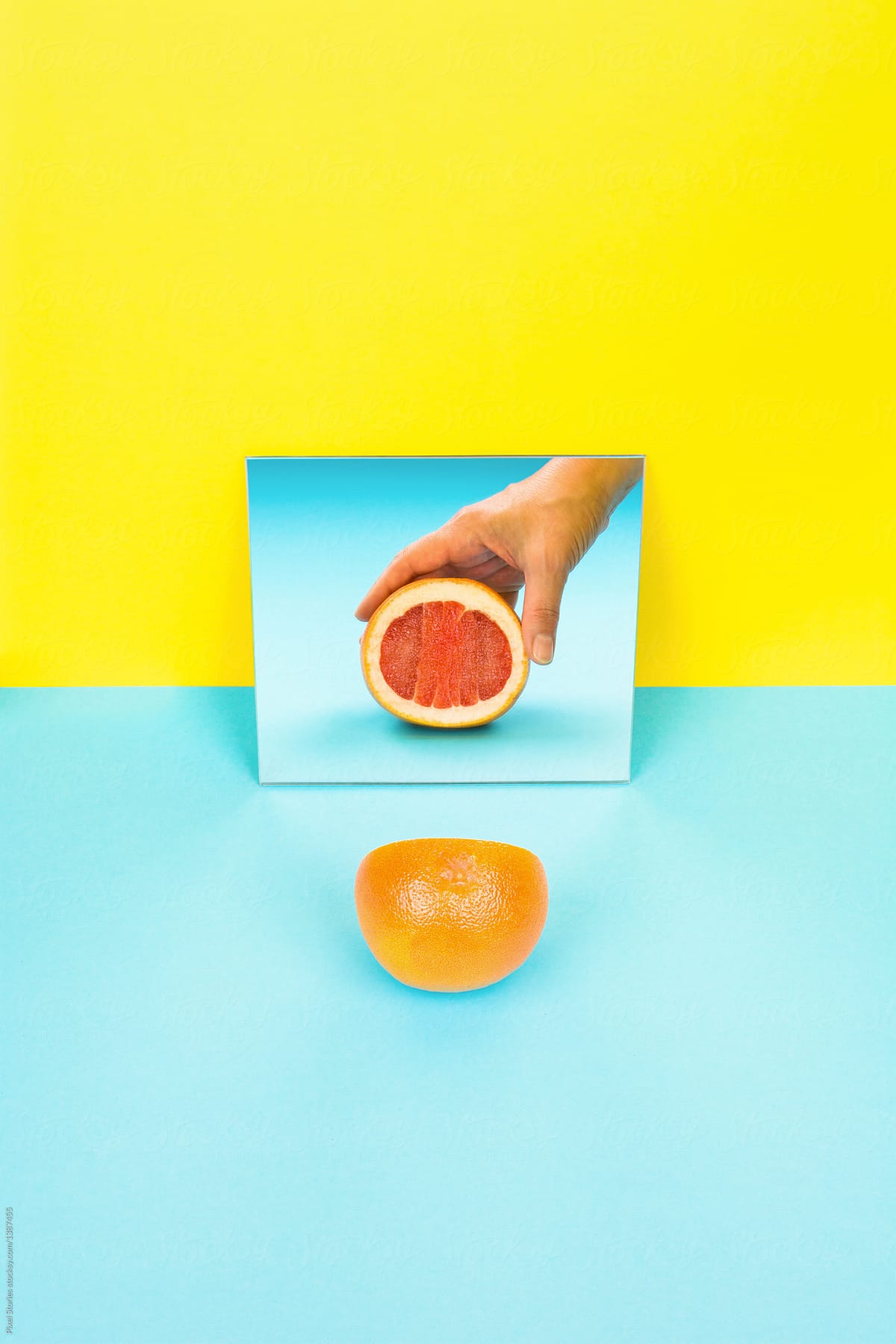 Hand Grabbing Grapefruit Reflection By Stocksy Contributor Sibila hand-grabbing-grapefruit-reflection-by-stocksy-contributor-sibila