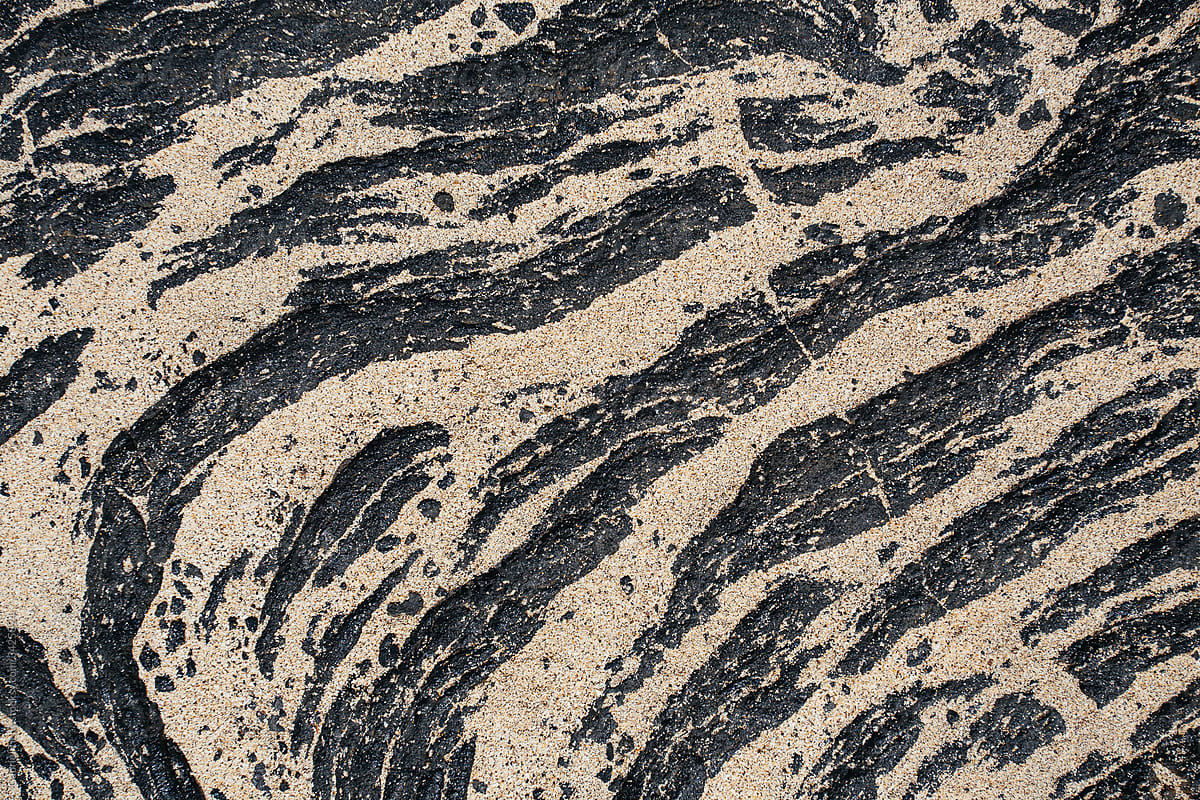 "Lava Flow Partially Covered By Sand" by Stocksy Contributor "Gabriel ...