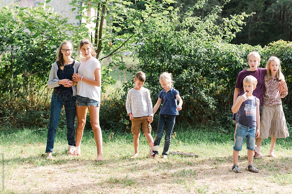 "Kids And Teens Playing Games At Party" by Stocksy Contributor "Lea ...