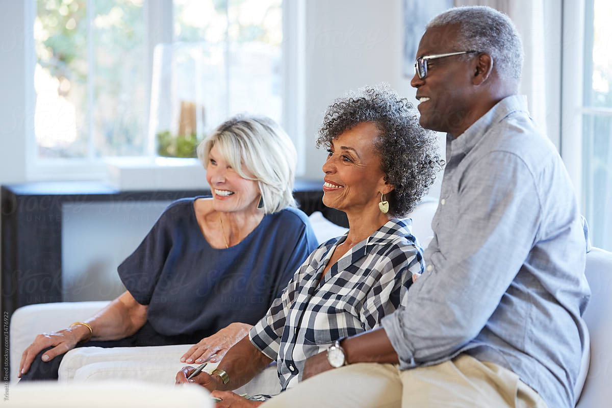"Group Of Smiling Multi-ethnic Seniors Listening To A Talk/ Lecture" by ...