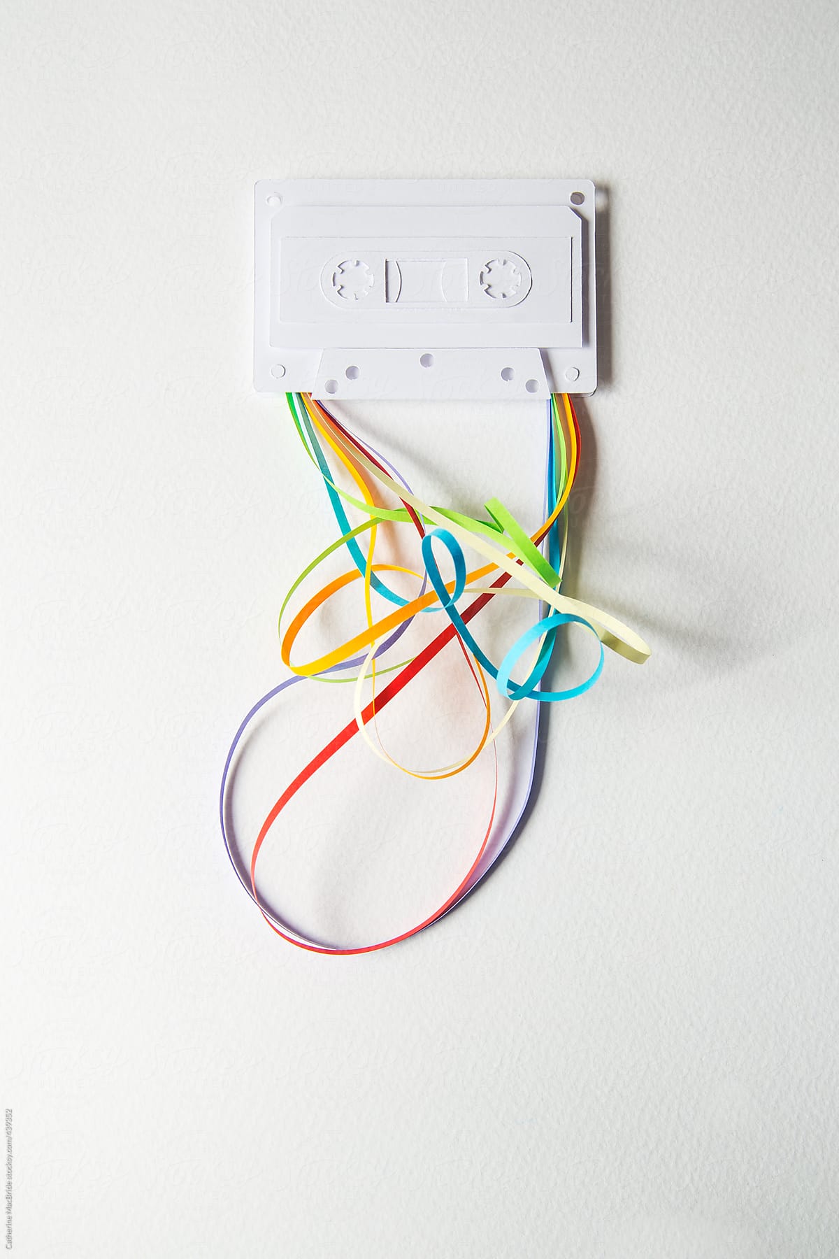 "Unwinding Paper Music Cassette Tape..." by Stocksy Contributor ...