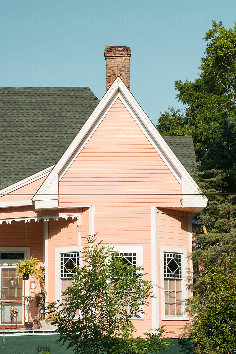 "Cute Pink House In Pensacola, Florida Neighborhood" by Stocksy ...