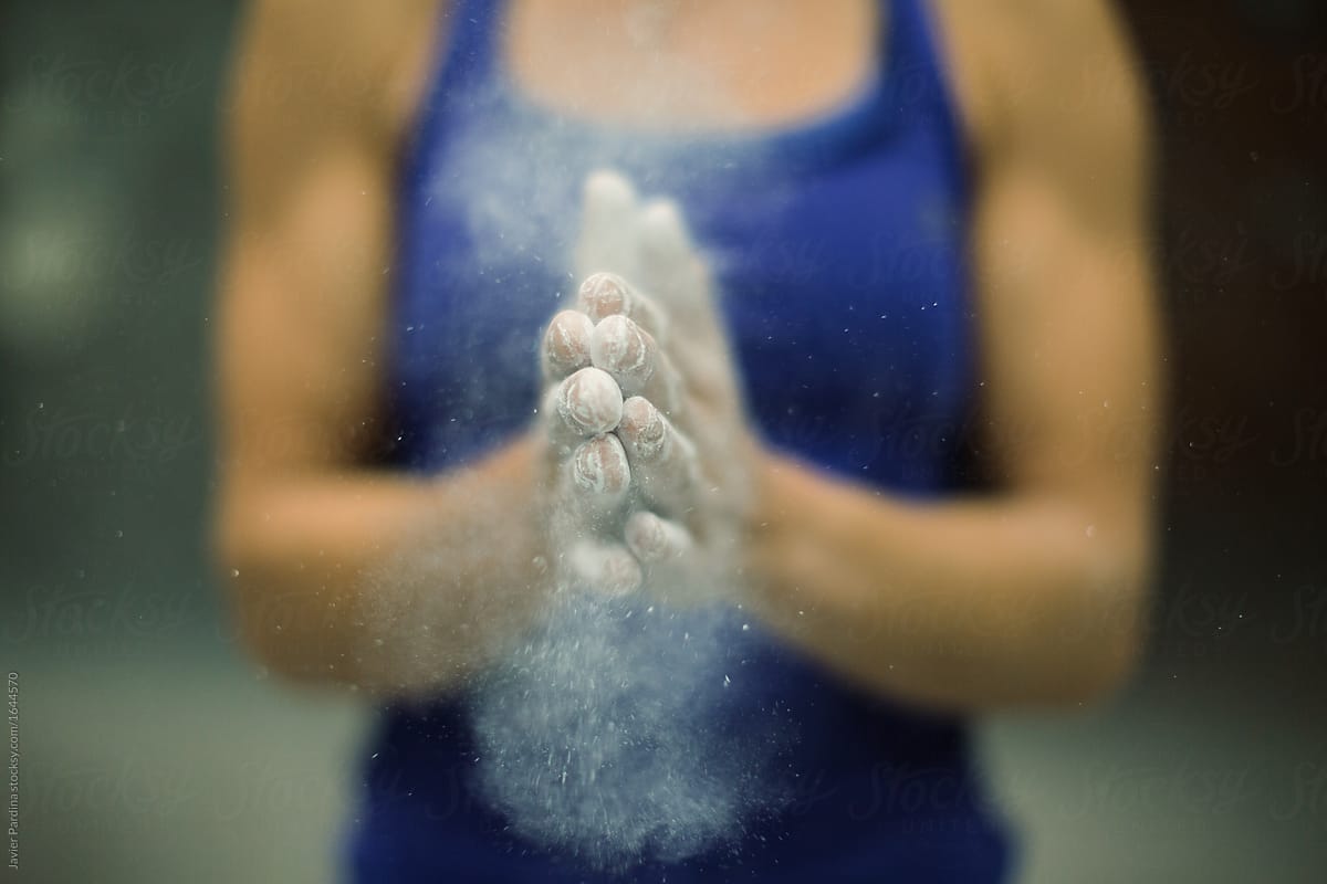 "Preparing Hands With Magnesium To Climb." by Stocksy Contributor ...