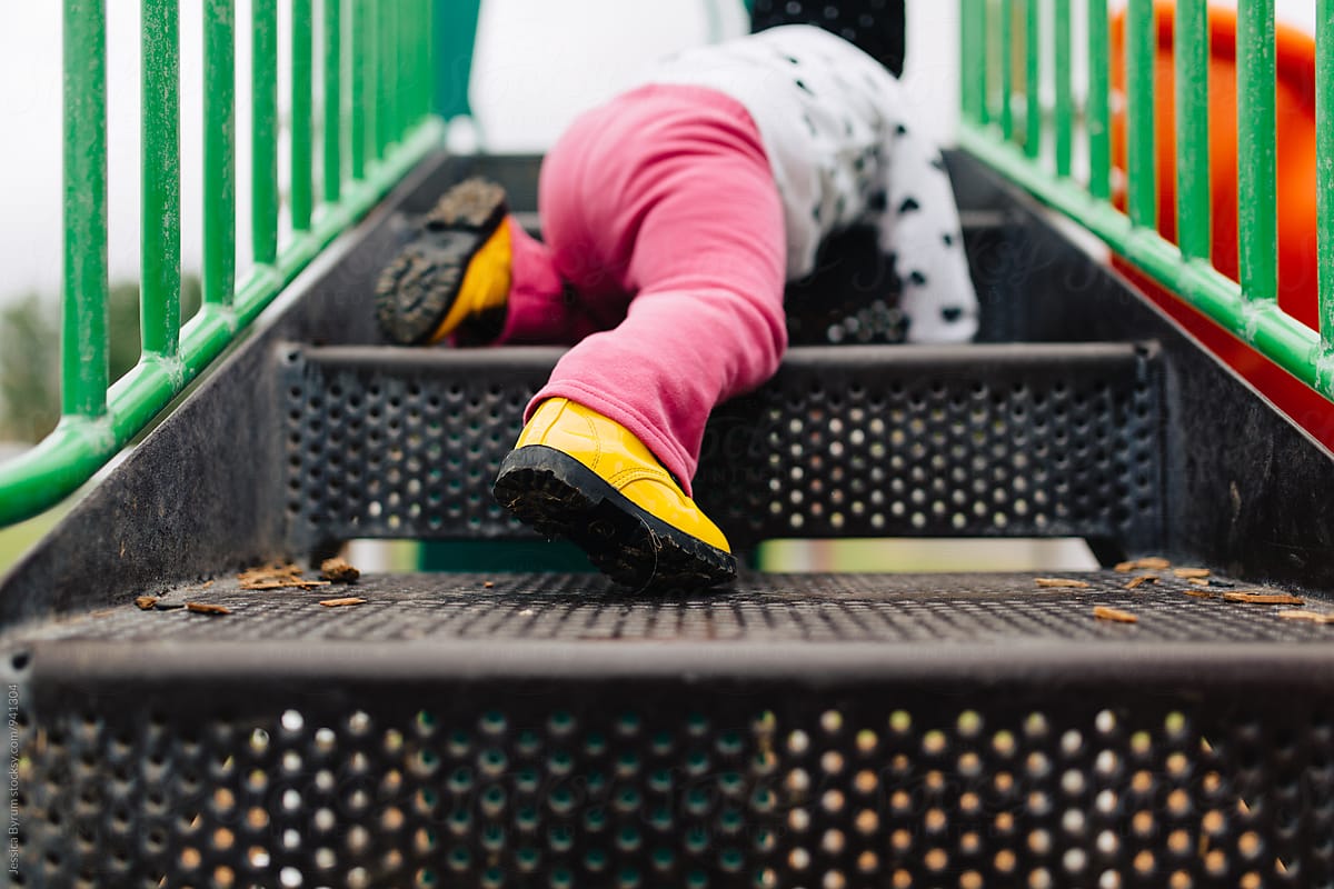 "Small Child Climbing Up Stairs At Playground" by Stocksy Contributor ...