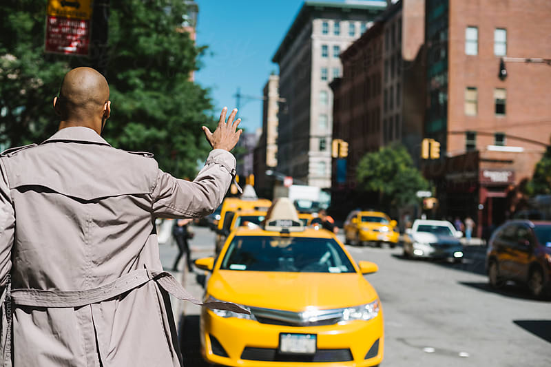 Businessman Calling A Cab In New York City By GIC Business Travel Businessman Calling A Cab In New York City By GIC Business Travel