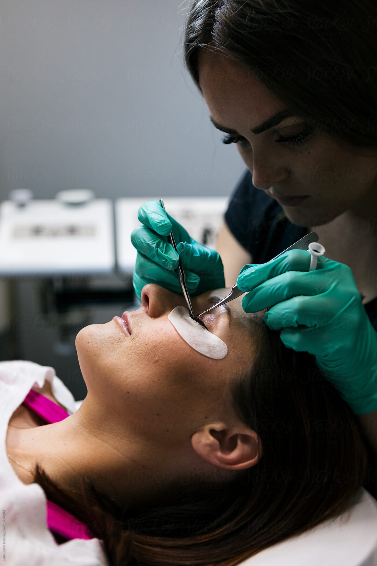 "Spa: Aesthetician Applies Eyelash Extensions To Patient" by Stocksy ...