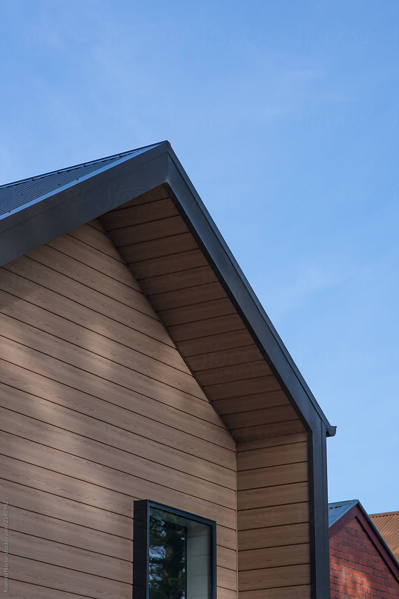 "Detail Of Modern Timber Clad Townhouse" by Stocksy Contributor "Rowena ...