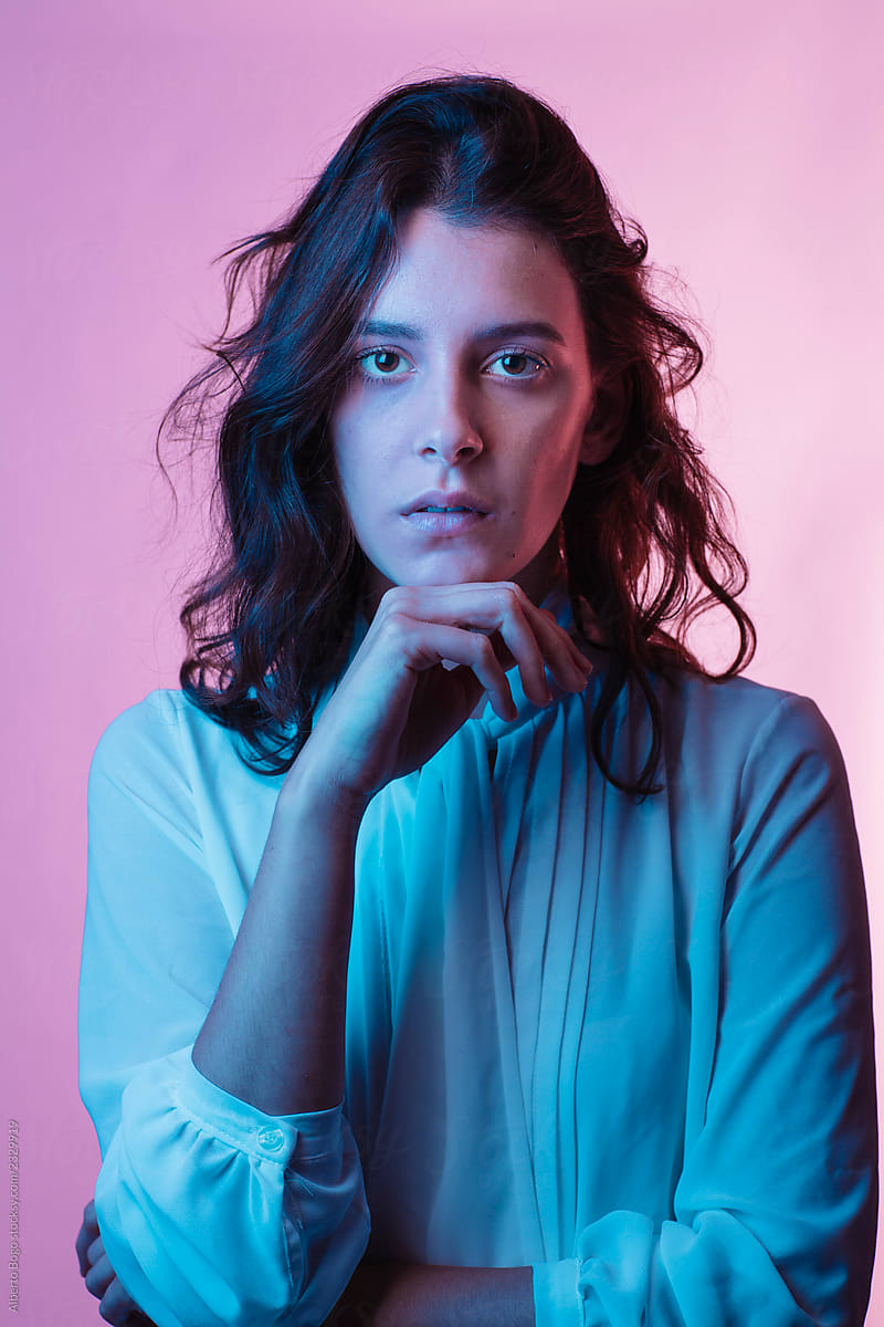 "Thoughtful Female Looking At Camera" by Stocksy Contributor "Studio ...