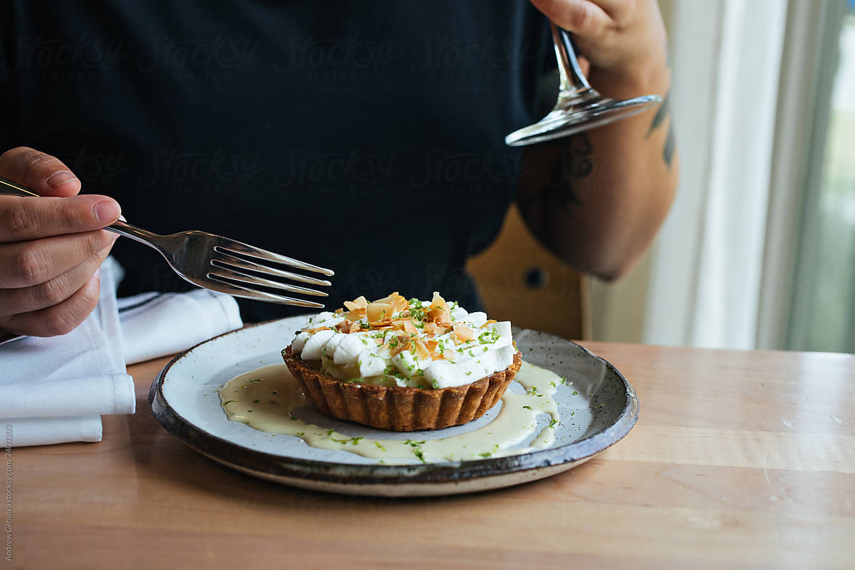 "Key Lime Pie With Rose" by Stocksy Contributor "Andrew Cebulka" - Stocksy