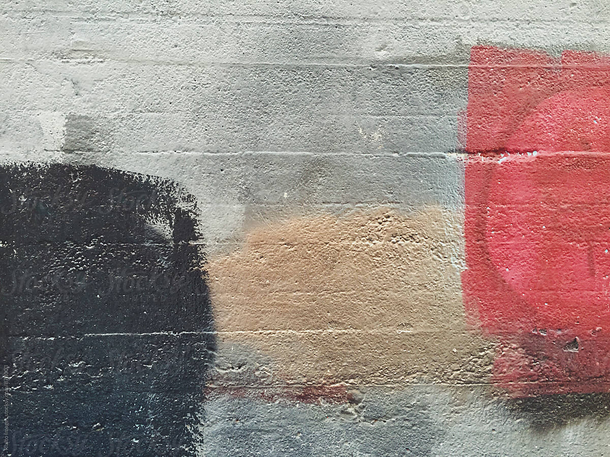 "Paint Covering Graffiti Marking On Building Wall, Close Up" by Stocksy ...
