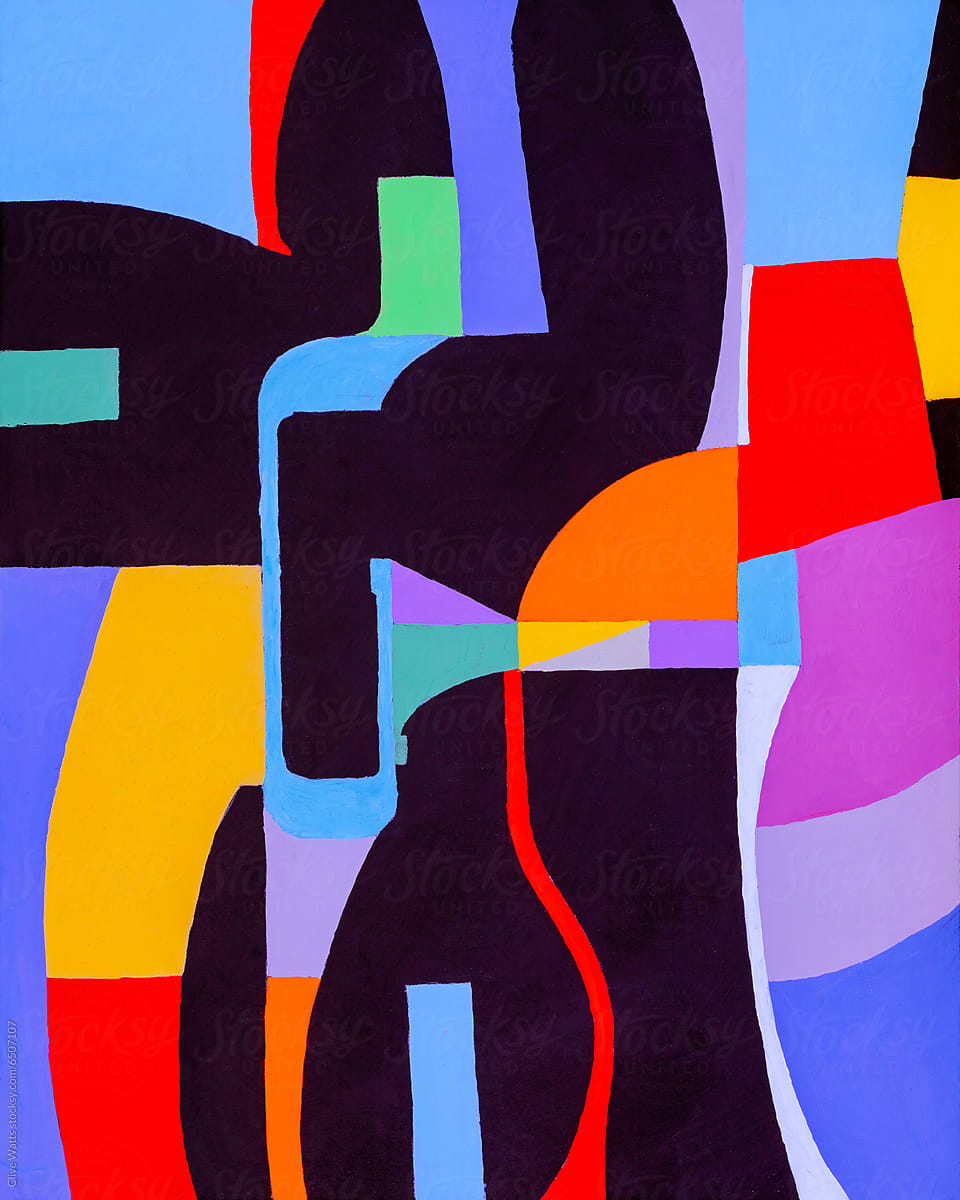 "A High-contrast Abstract Painting; Irregular Shapes" by Stocksy ...