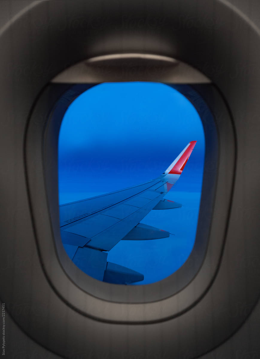 "View From The Window On The Wing Of A Jet Aircraft During Flight" by ...