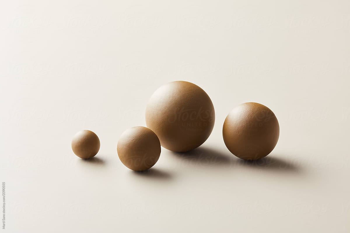 "Light-brown Colored Spheres In Minimalist Layout" by Stocksy ...