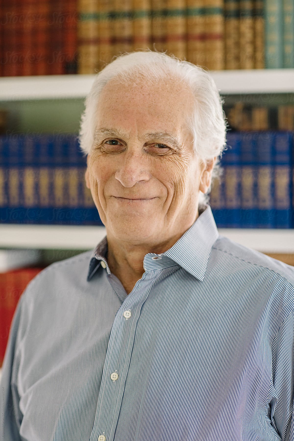 "Senior Man Portrait" by Stocksy Contributor "Raymond Forbes LLC" - Stocksy