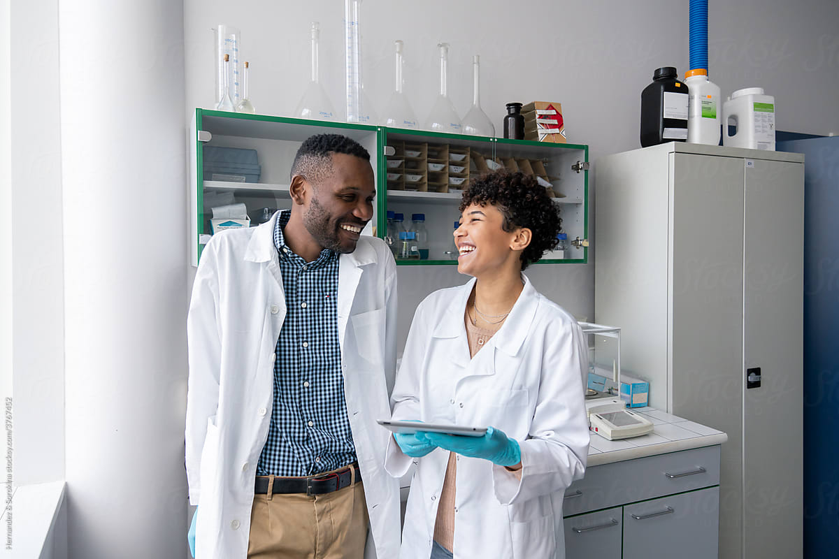 "Researchers In Positive Mood In Laboratory" by Stocksy Contributor ...