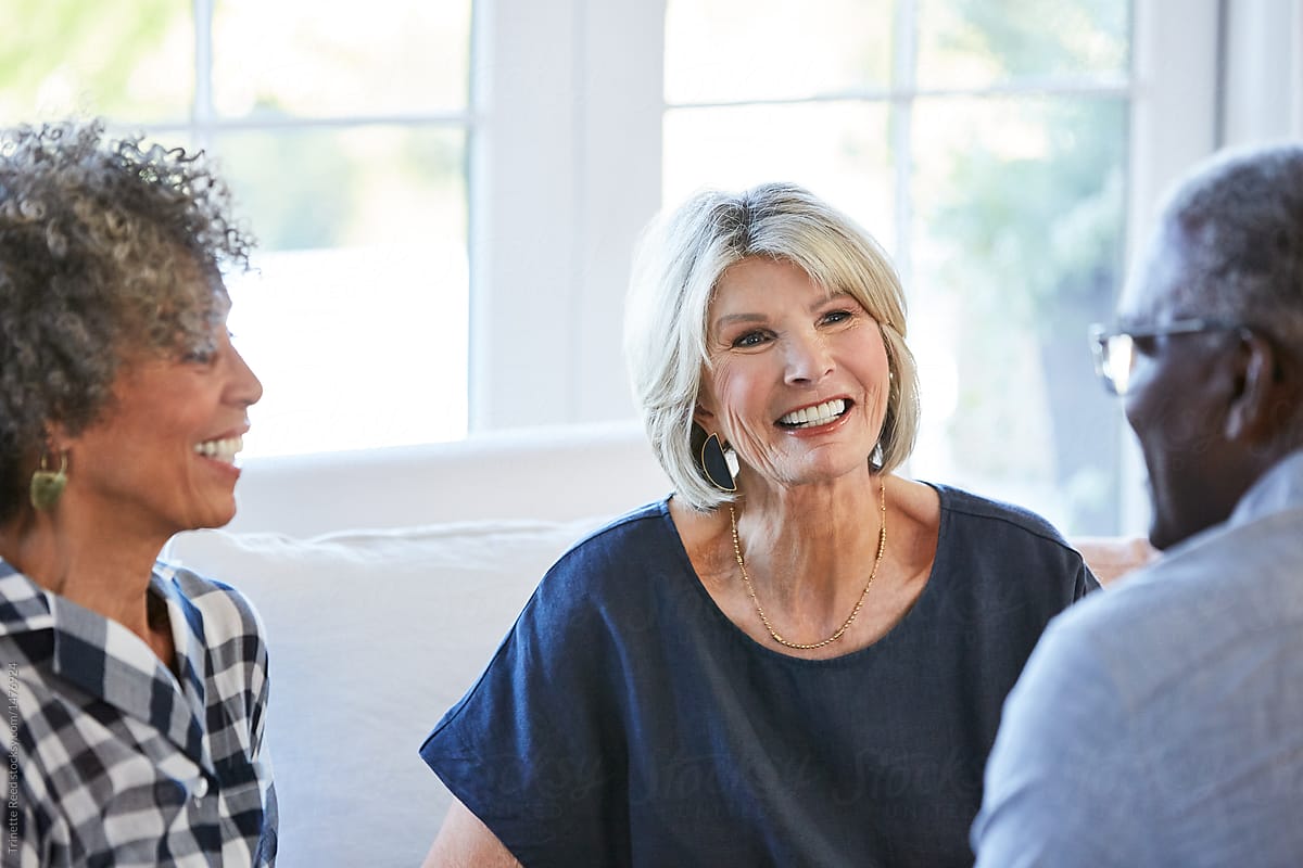 "Group Of Multiethnic Senior Friends Connecting" by Stocksy Contributor ...