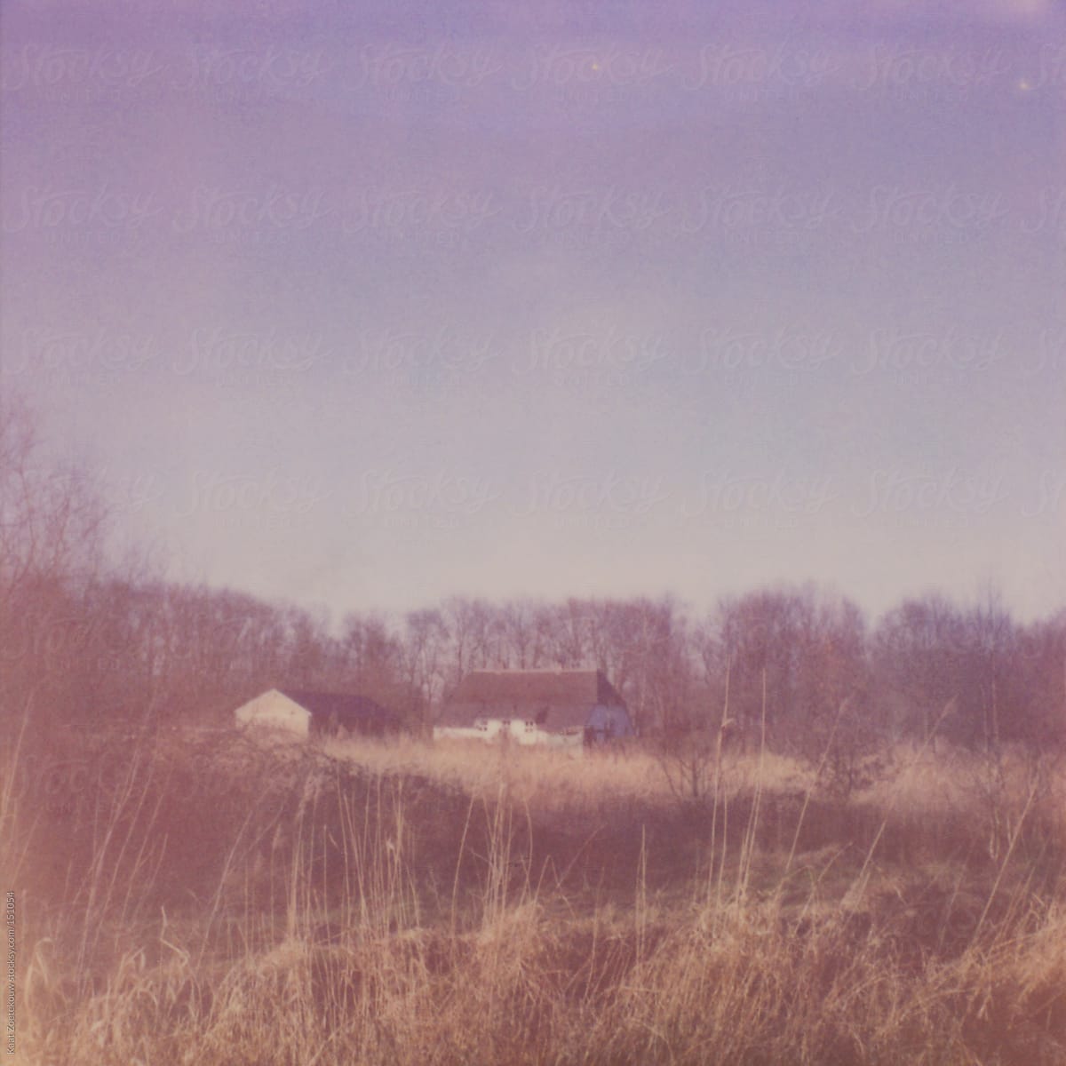 "Frameless Polaroid Photo Of An Isolated Farm House In Rural Gelderland ...