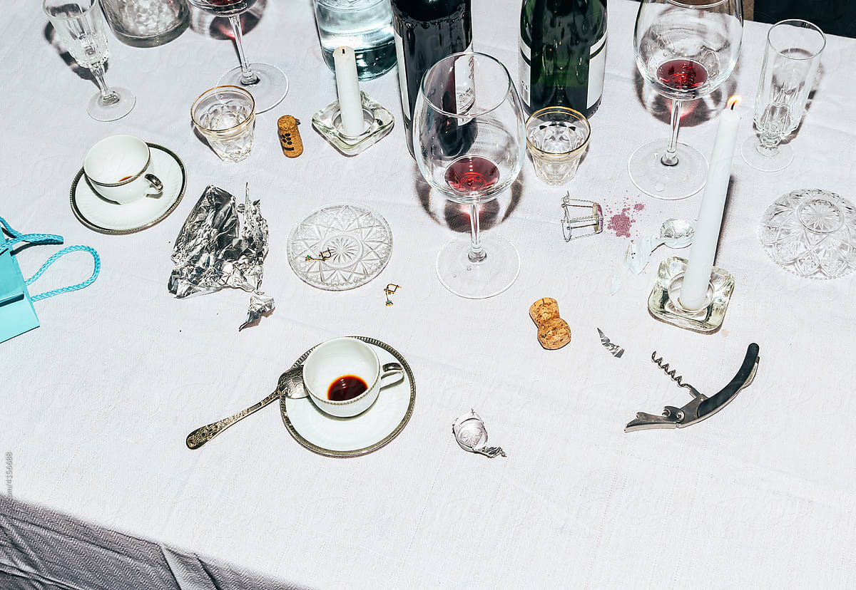 "Restaurant Table After A Dinner Party" by Stocksy Contributor "Carmen ...