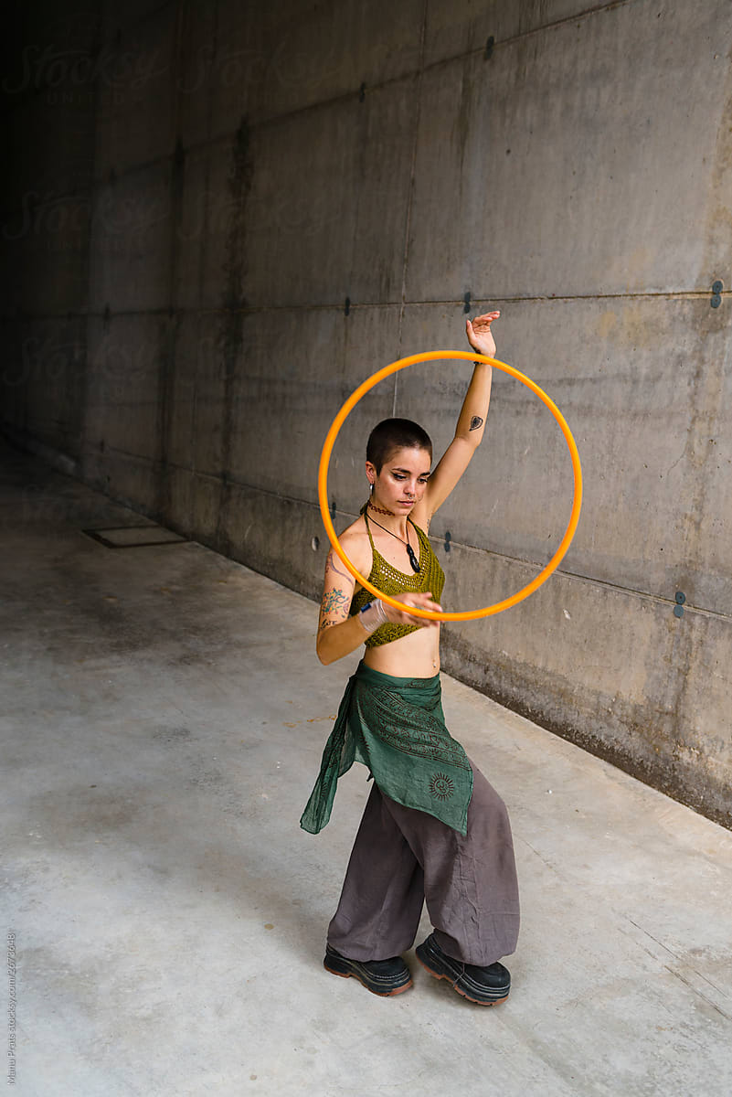 "Conscious Female Performer With Hoop" by Stocksy Contributor "Manu ...