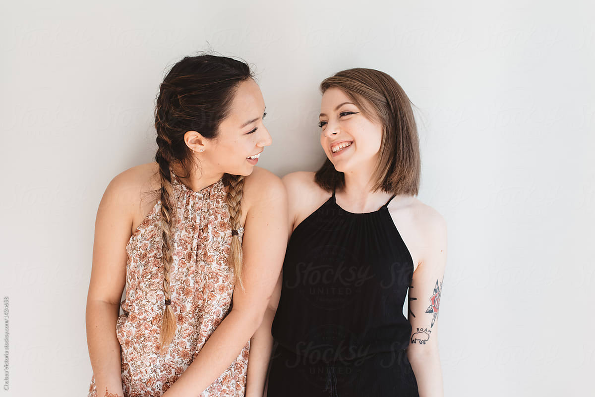 "A Portrait Of A Two Best Friends Smiling" by Stocksy Contributor ...