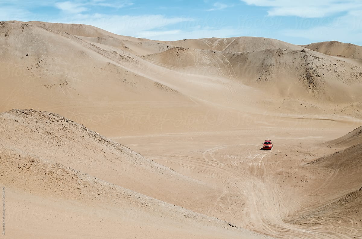 "4x4 Vehicle In A Desert Ready To Go Up In Sand Dunes" by Stocksy ...