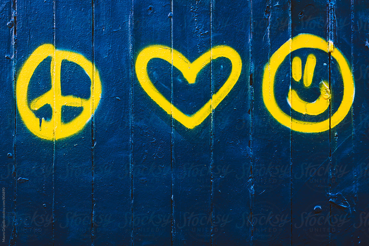 "Peace, Heart, And Smile Signs" by Stocksy Contributor "Mauro Grigollo ...