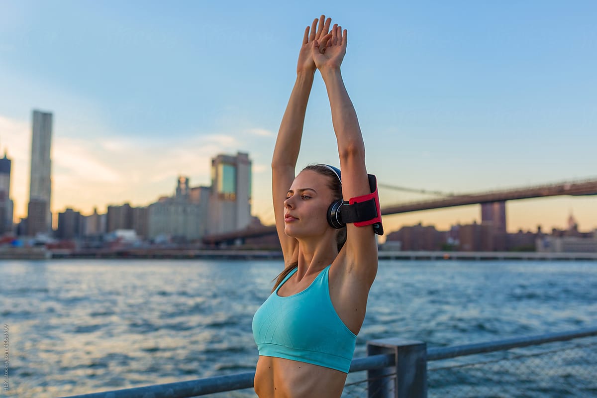 "Beautiful Woman Sport Training In Brooklyn At The Sunset" by Stocksy ...